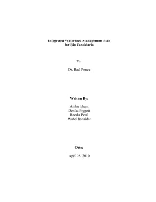 Rio Candelaria Integrated Watershed Management Plan | PDF