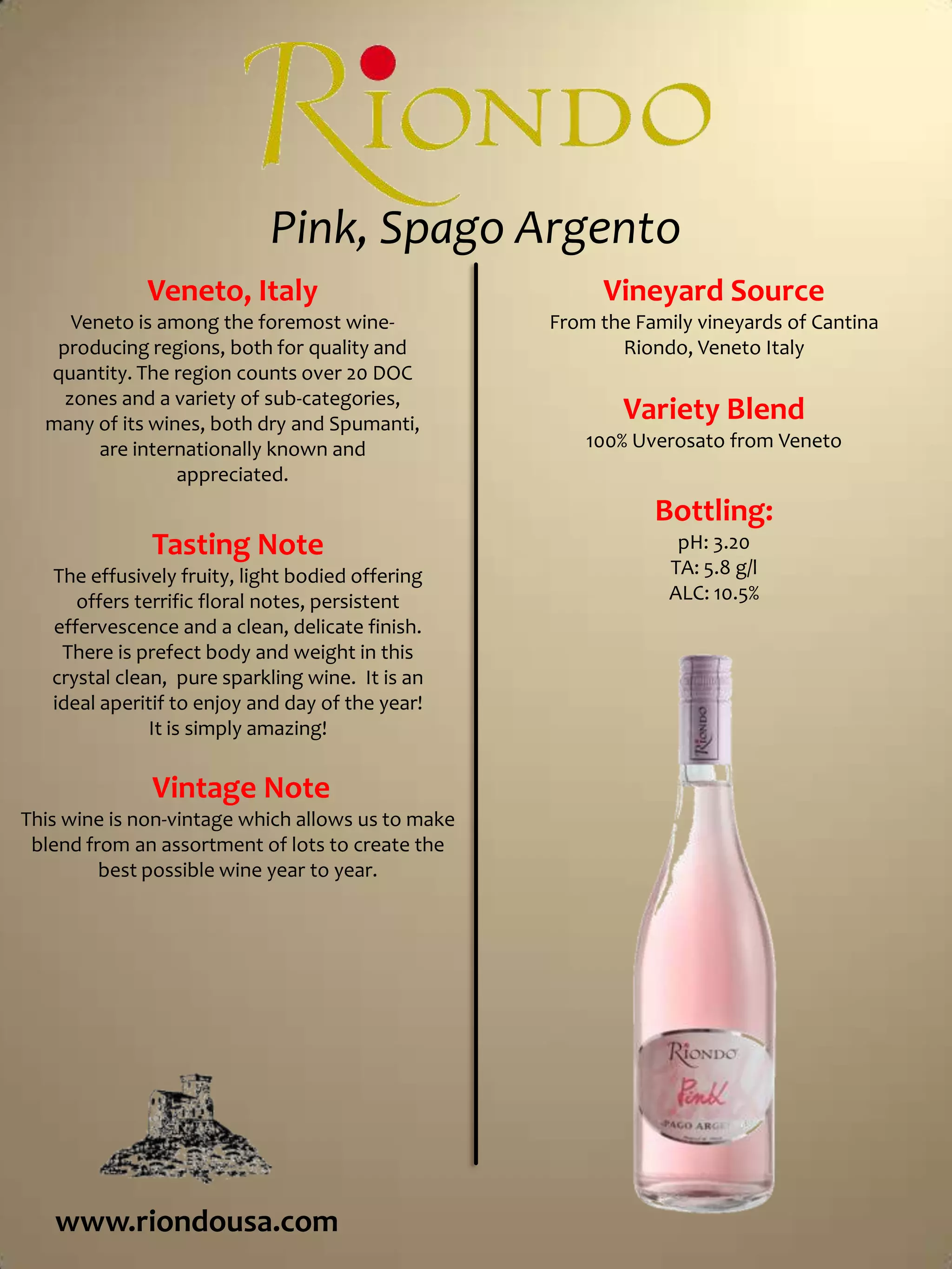 Riondo winemaker's tasting notes | PPTX