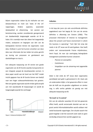 Rio Roadmap Intelligent Organization | PDF