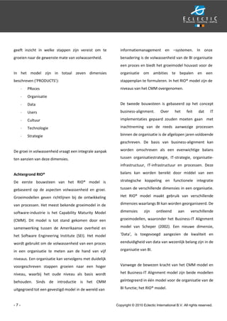 Rio Roadmap Intelligent Organization | PDF