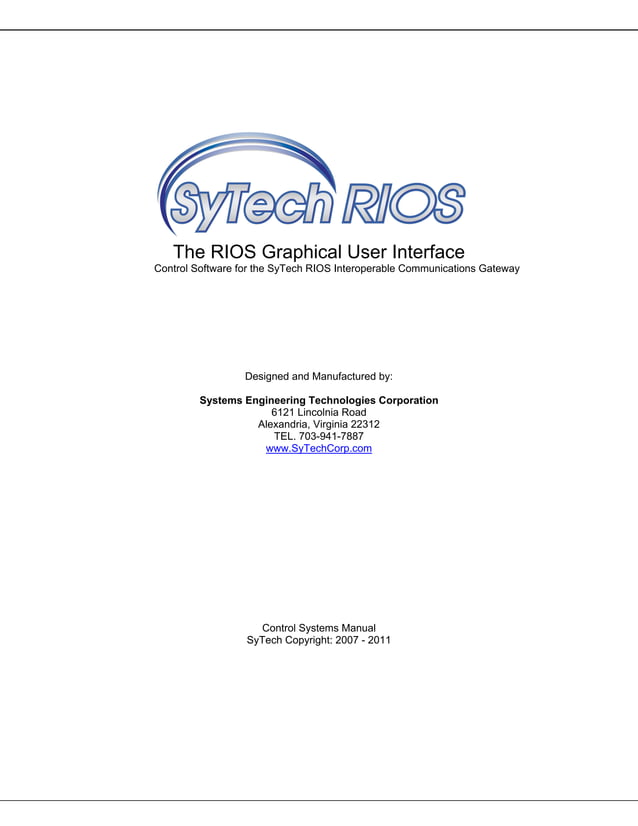 Rios client manual rios graphical user interface 3.xx