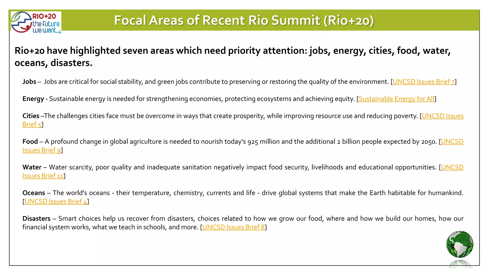 Rio summit | PPTX
