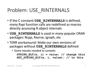 Supporting the "Rapi" C-laguage API in an R-compatible engine | PPT