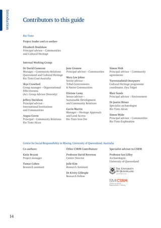 Rio tinto cultural heritage guide | PDF