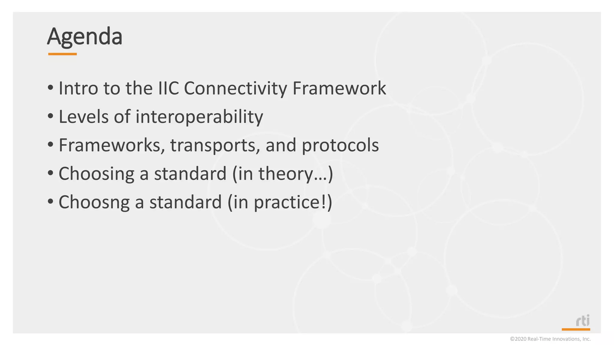 RIoT.org RTI Lunch & Learn: The IIC Connectivity Framework | PPT