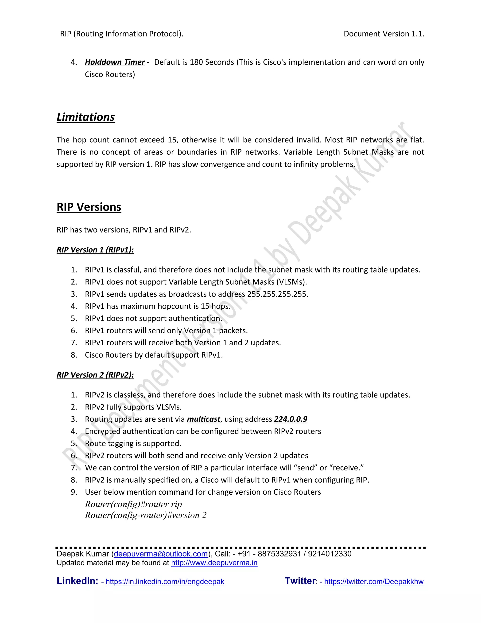 Rip 2 docoments version 1.1 by deepak kumar | PDF