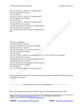 Rip 2 docoments version 1.1 by deepak kumar | PDF