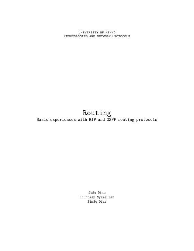 Rip and OSPF assignment (RIP ба OSPF дасгал ажил) | PDF | Computer ...