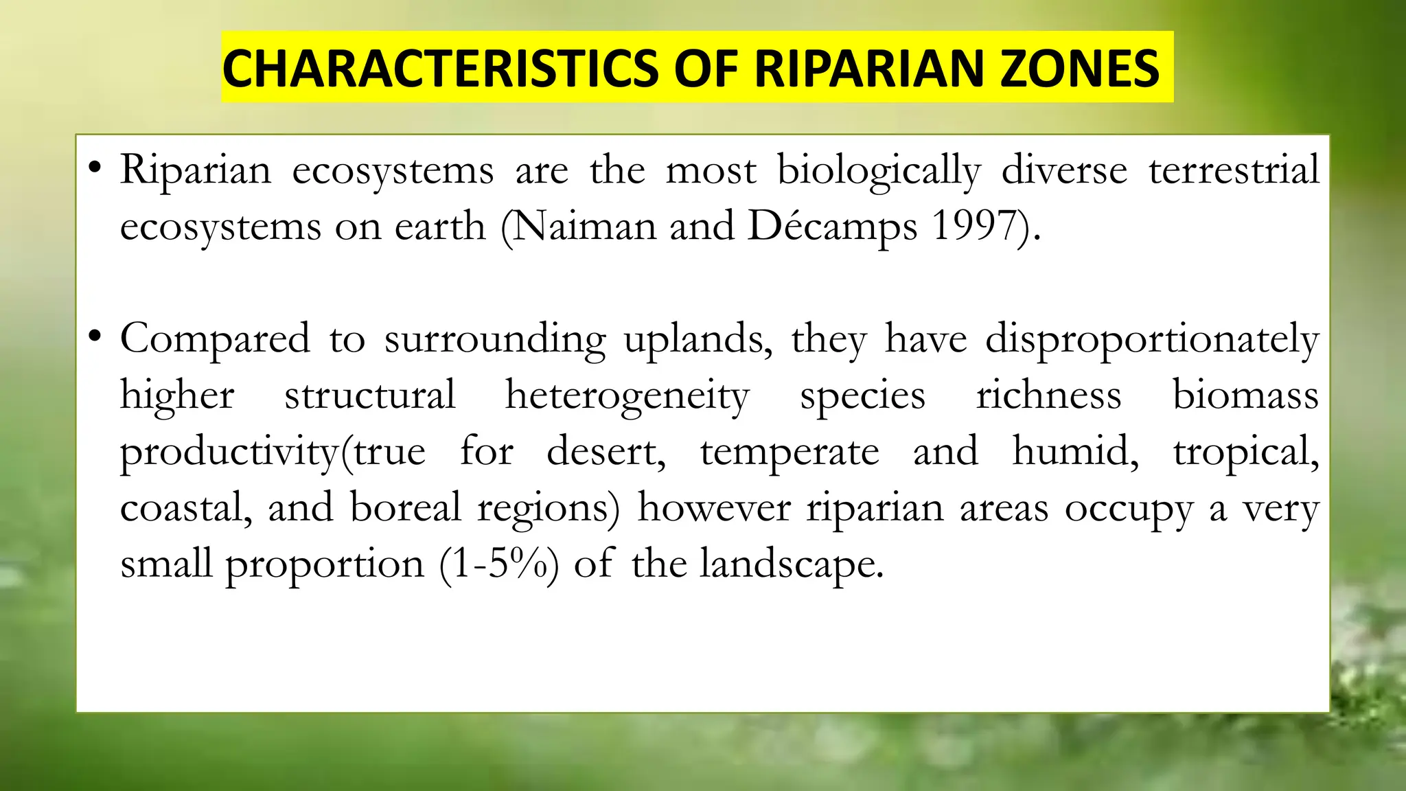 Riparian-Ecology-ppt-report . powerpoint presentation | PPTX