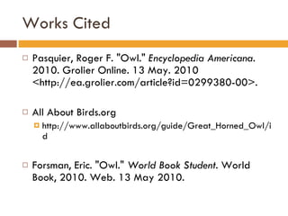 Great Horned Owl - Ashley Turcheck | PPT