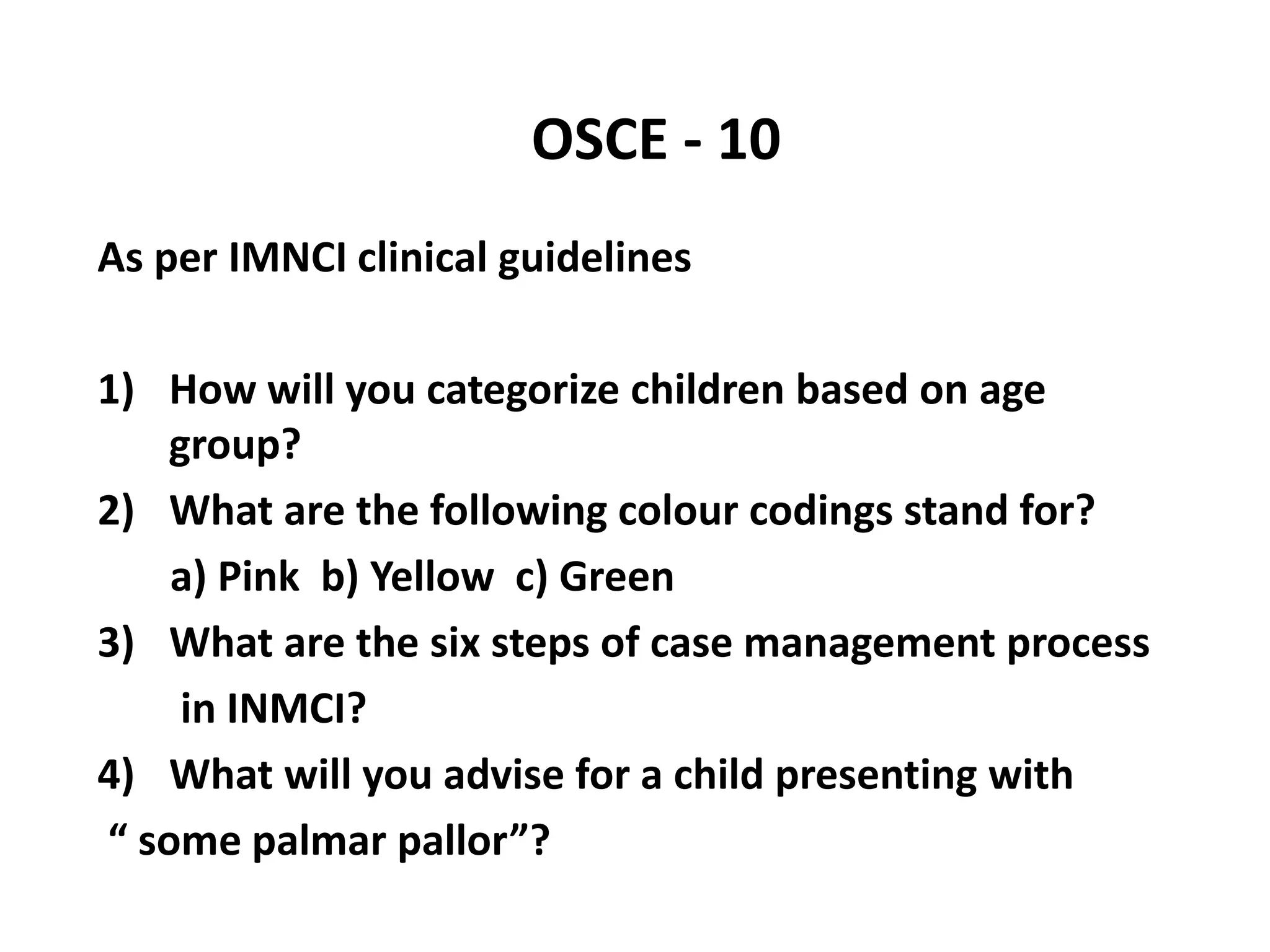 RIPE 2012 Pediatrics OSCE | PPTX