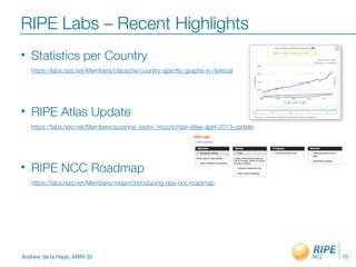 RIR Report: RIPE NCC Update from ARIN 32 | PPT
