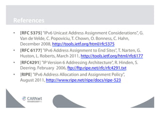 IPv6 Address space administration | PDF