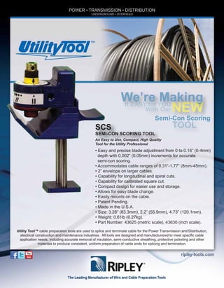 Ripley Utility Tool SCS Semi Con Scoring Tool | PDF | Technology ...