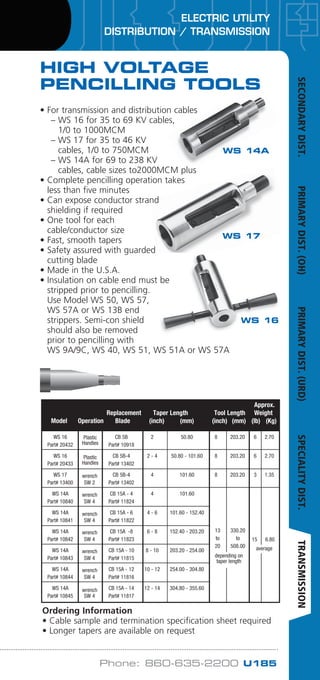 Ripley Utility Tool WS 14A - High Voltage Pencilling Tool | PDF