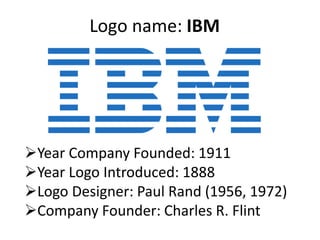 Anylises of iconic Logo Design | PPTX | Business | Business and Finance