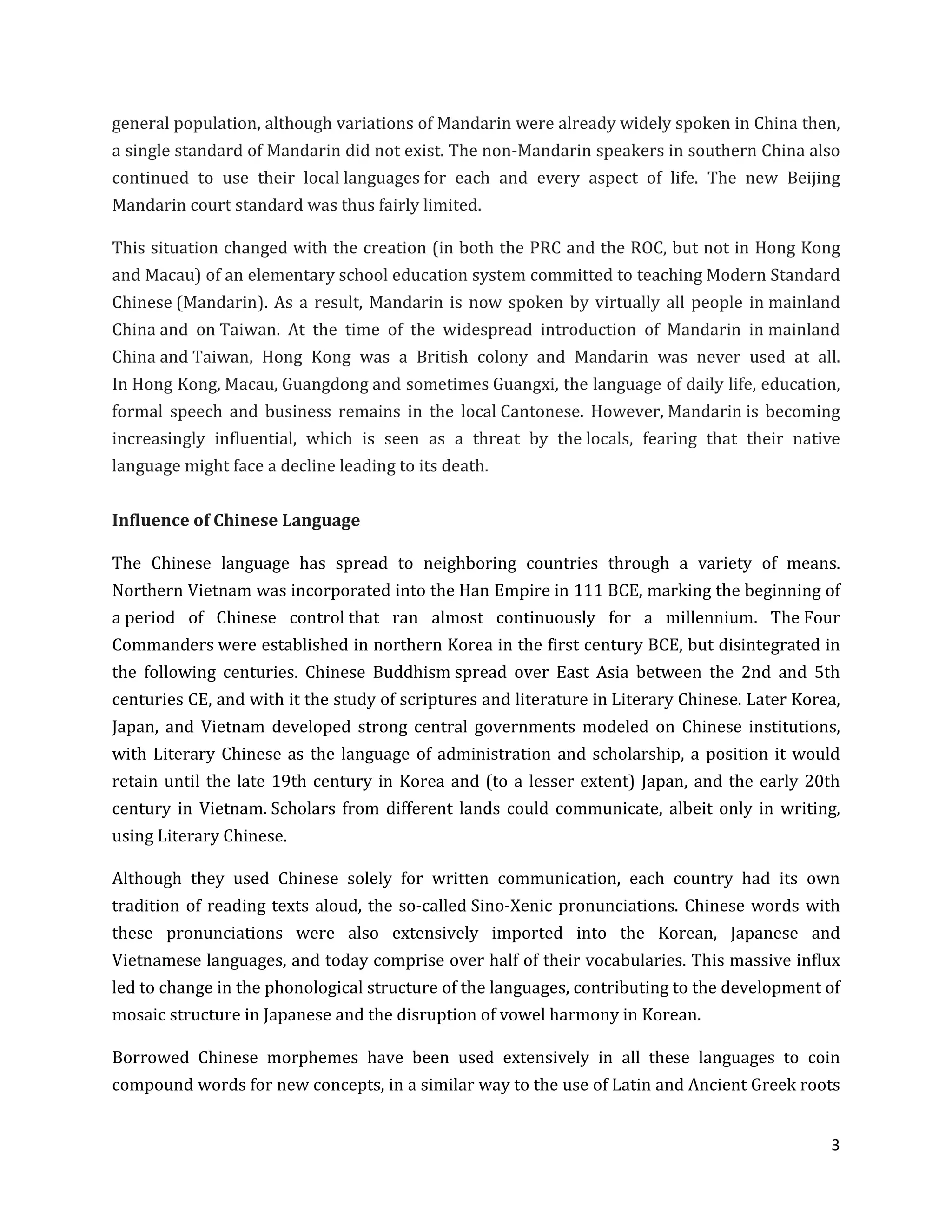Chinese Language and it's importance | PDF