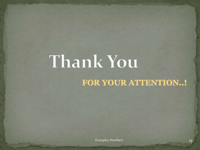 complex number | PPT