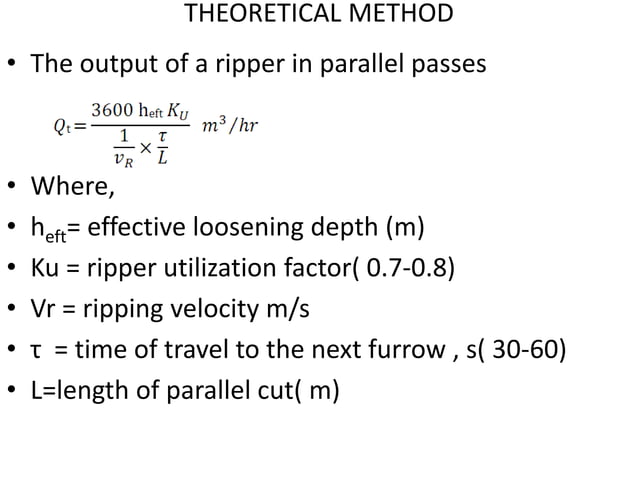 Ripper production | PPTX | Geology | Science