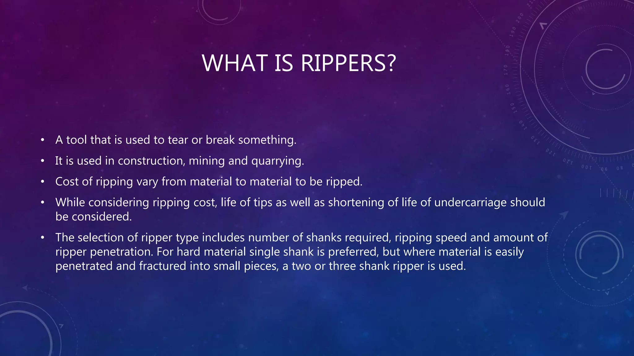 Rippers, loaders, trucks & hauling equipment | PPTX