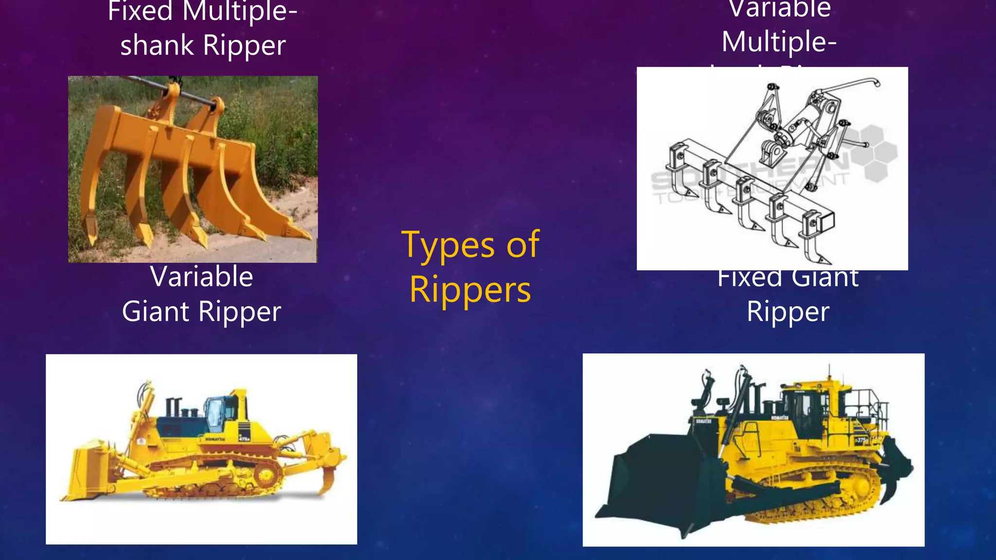 Rippers, loaders, trucks & hauling equipment | PPTX