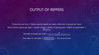 Rippers, loaders, trucks & hauling equipment | PPTX