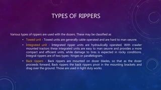 Rippers, loaders, trucks & hauling equipment | PPTX