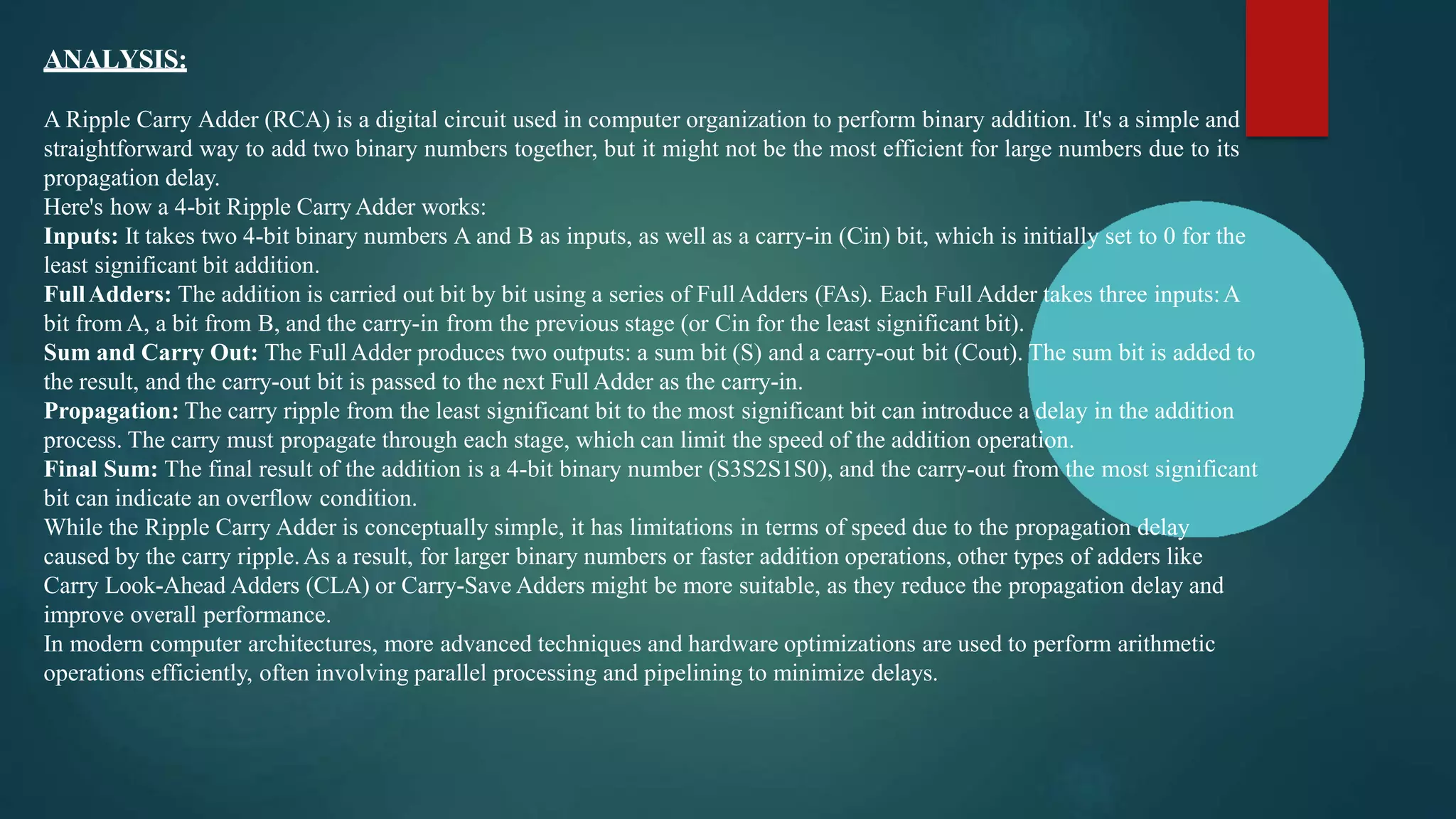 Ripple Carry Adderpptx Computing Technology And Computing