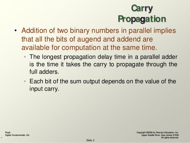 Ripple carry propagation or carry look ahead in DLD