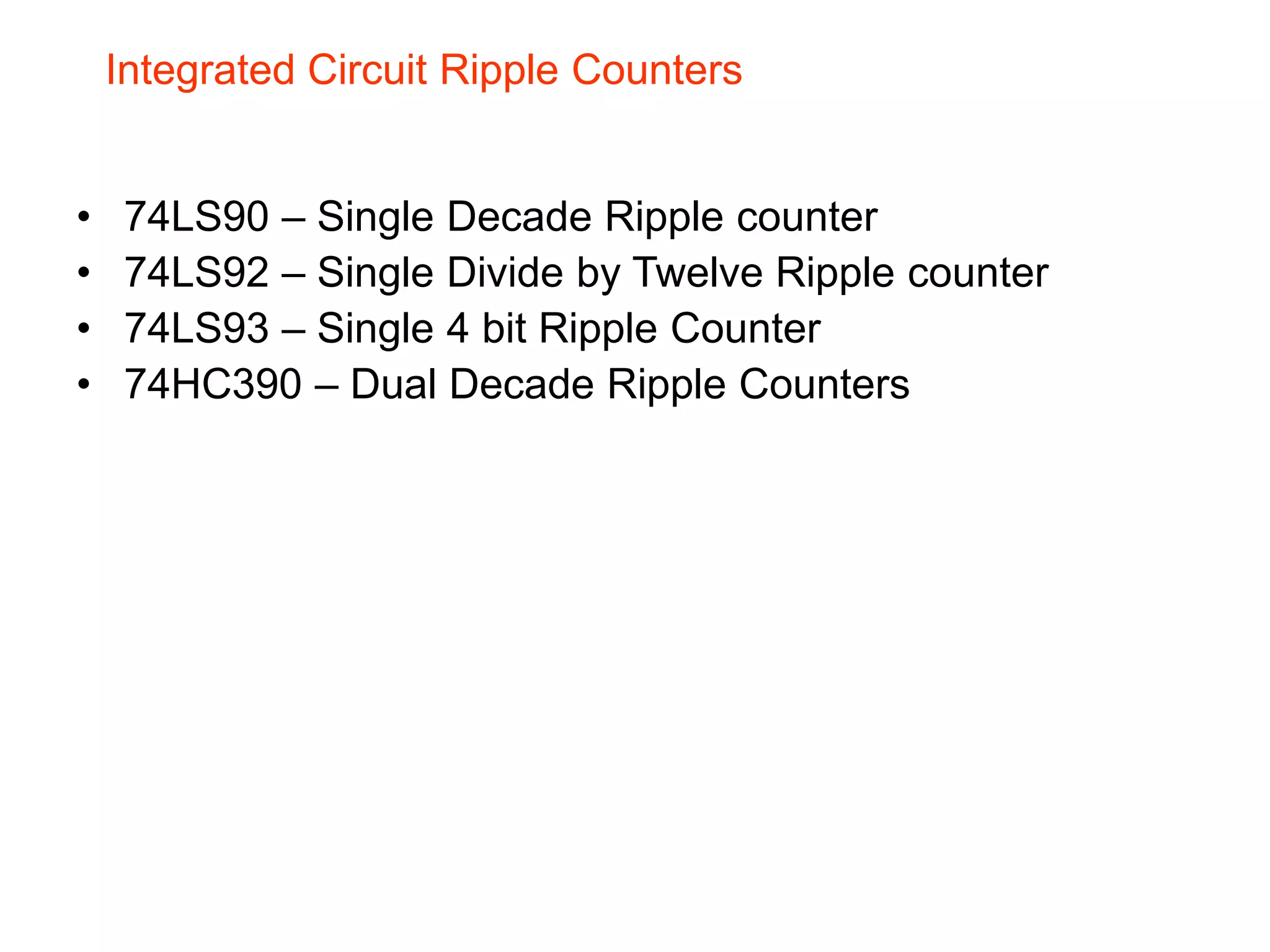 Ripple counter | PDF