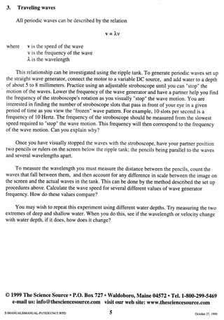 Ripple tank apparatus | PDF