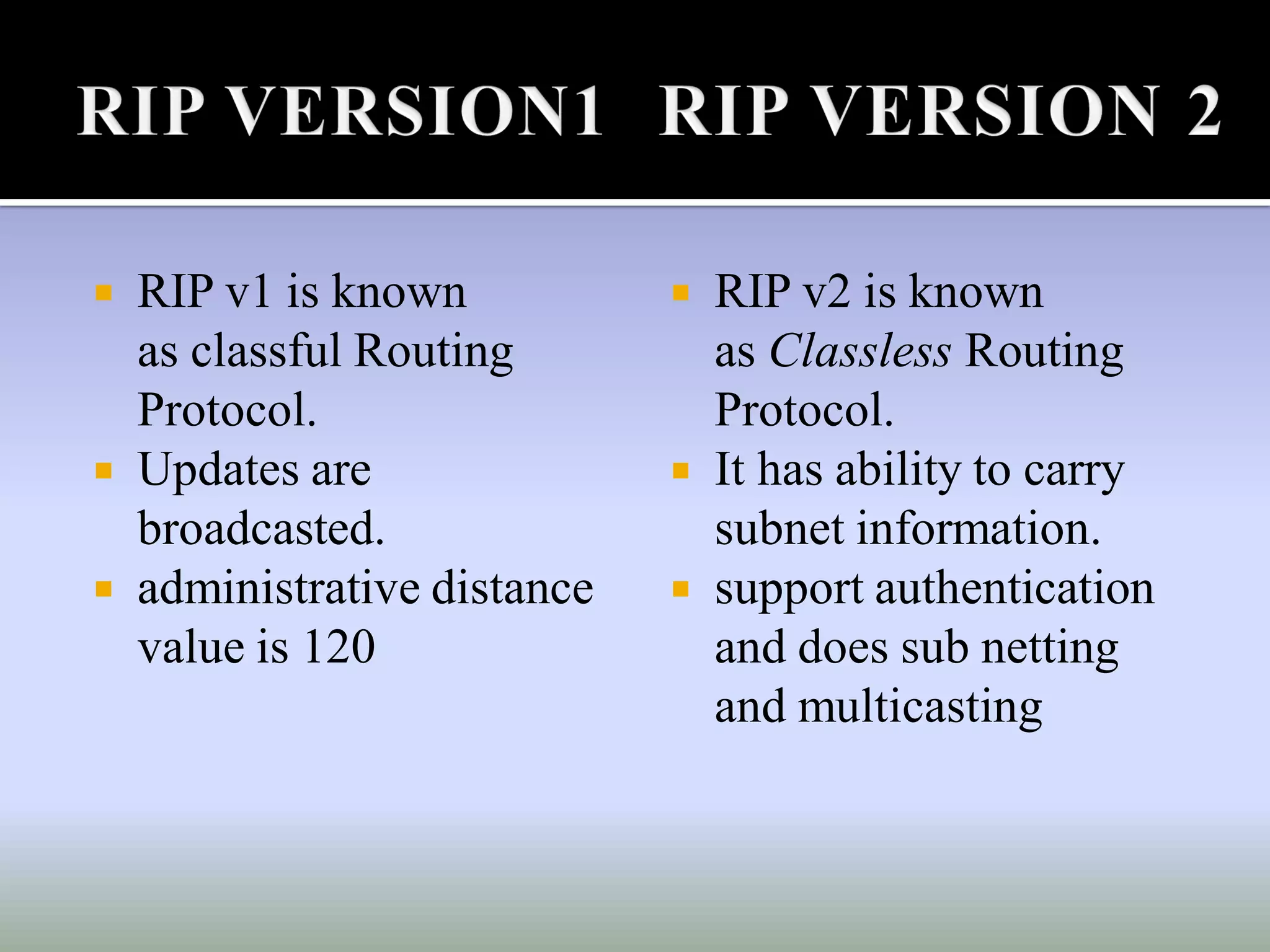 Routing Information Protocol(RIP) | PPT