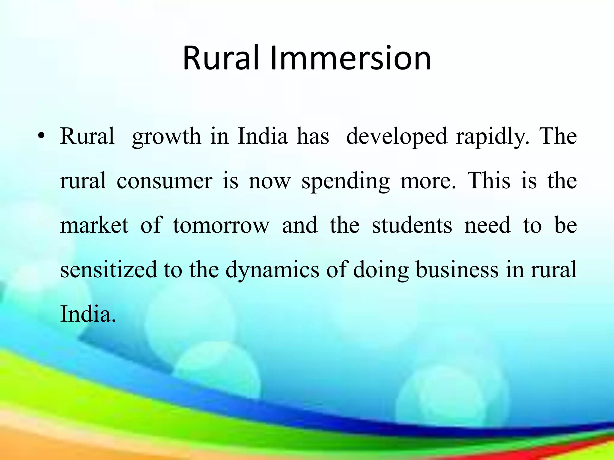 Rural immersion program | PPTX