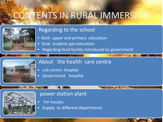 Rural immersion program | PPTX
