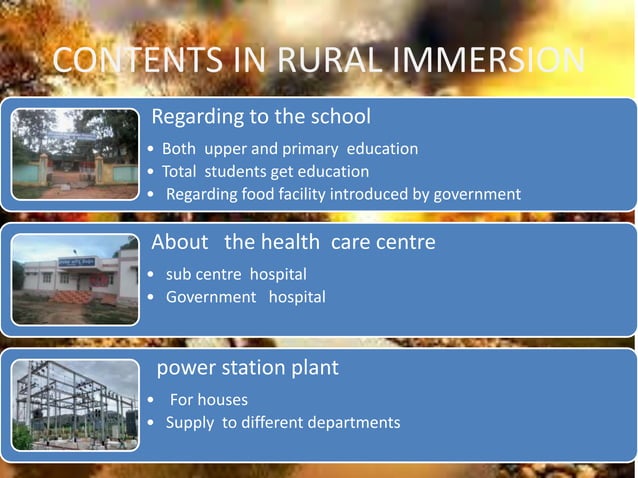 Rural immersion program | PPTX | Hinduism | Religion & Spirituality