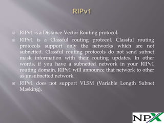 #RIPv1 vs #RIPv2 | PPTX