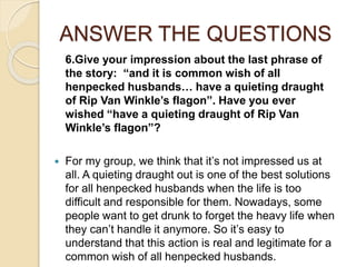 Rip Van Winkle II - American Literature | PPTX