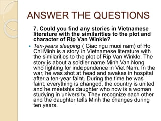 Rip Van Winkle II - American Literature | PPTX