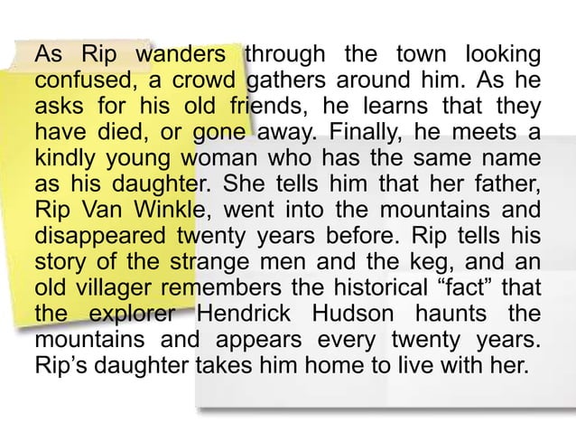 Rip van winkle | PPTX