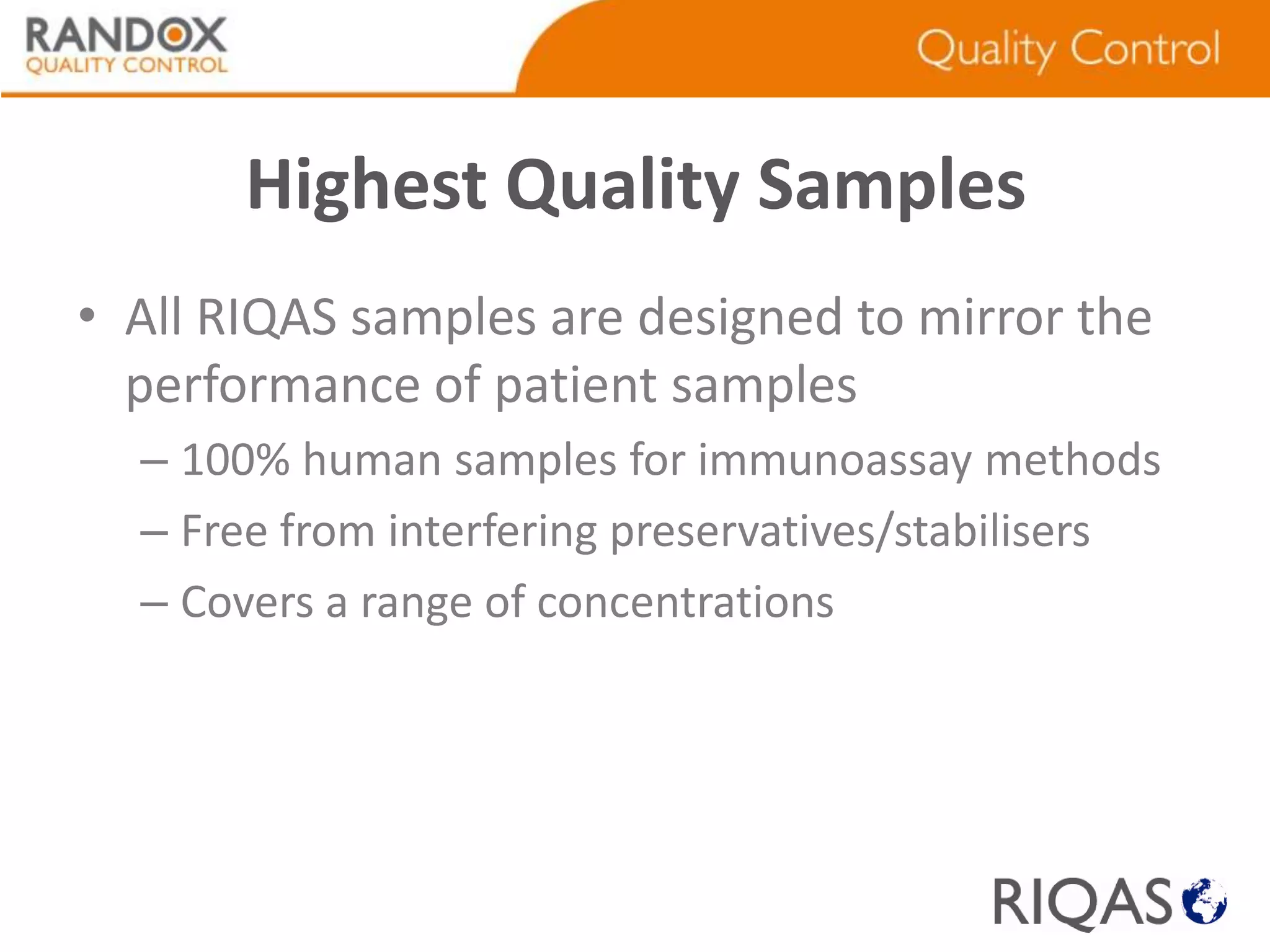 RIQAS External Quality Assessment for Medical Laboratories | PPTX