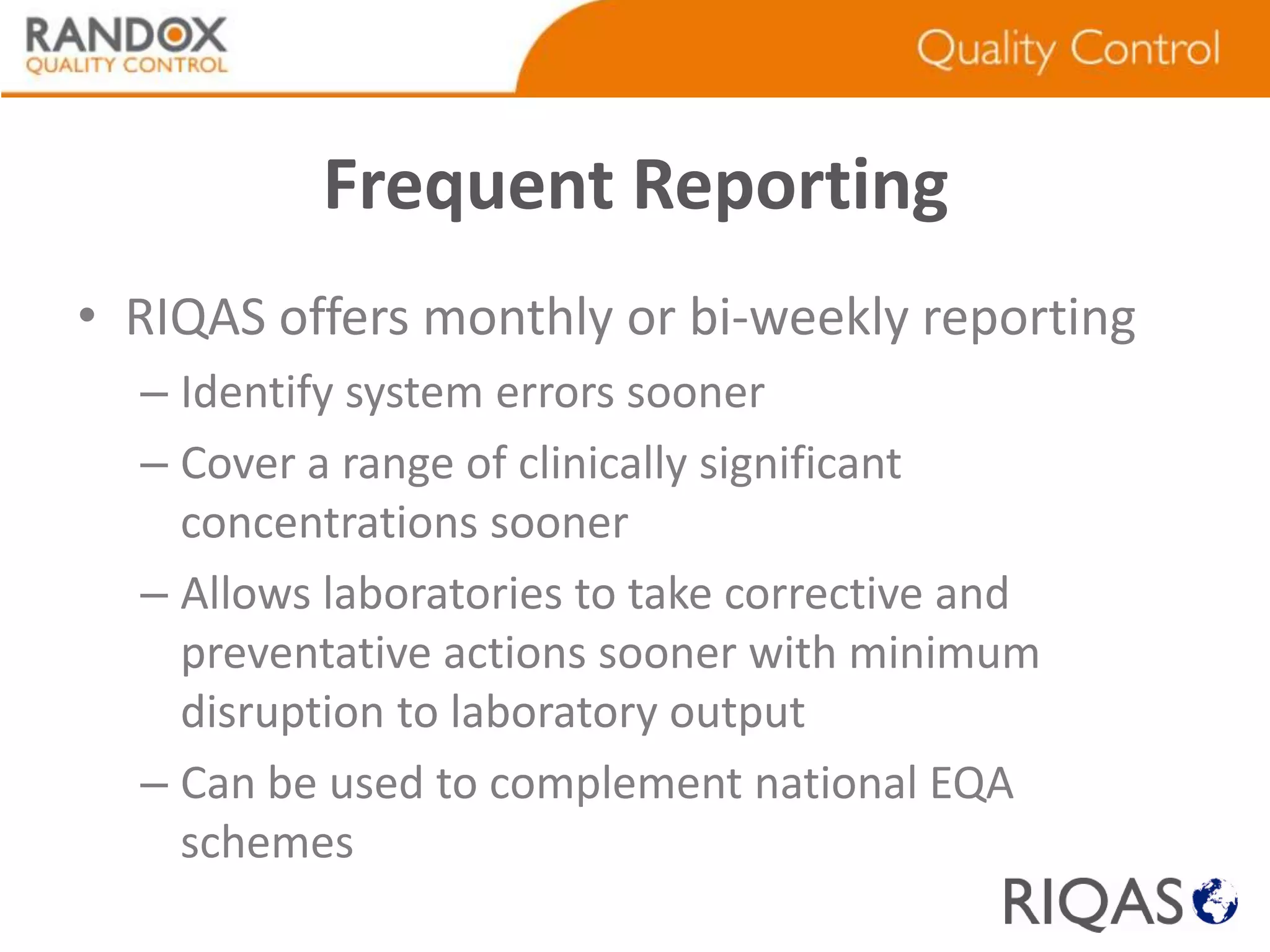 RIQAS External Quality Assessment for Medical Laboratories | PPTX
