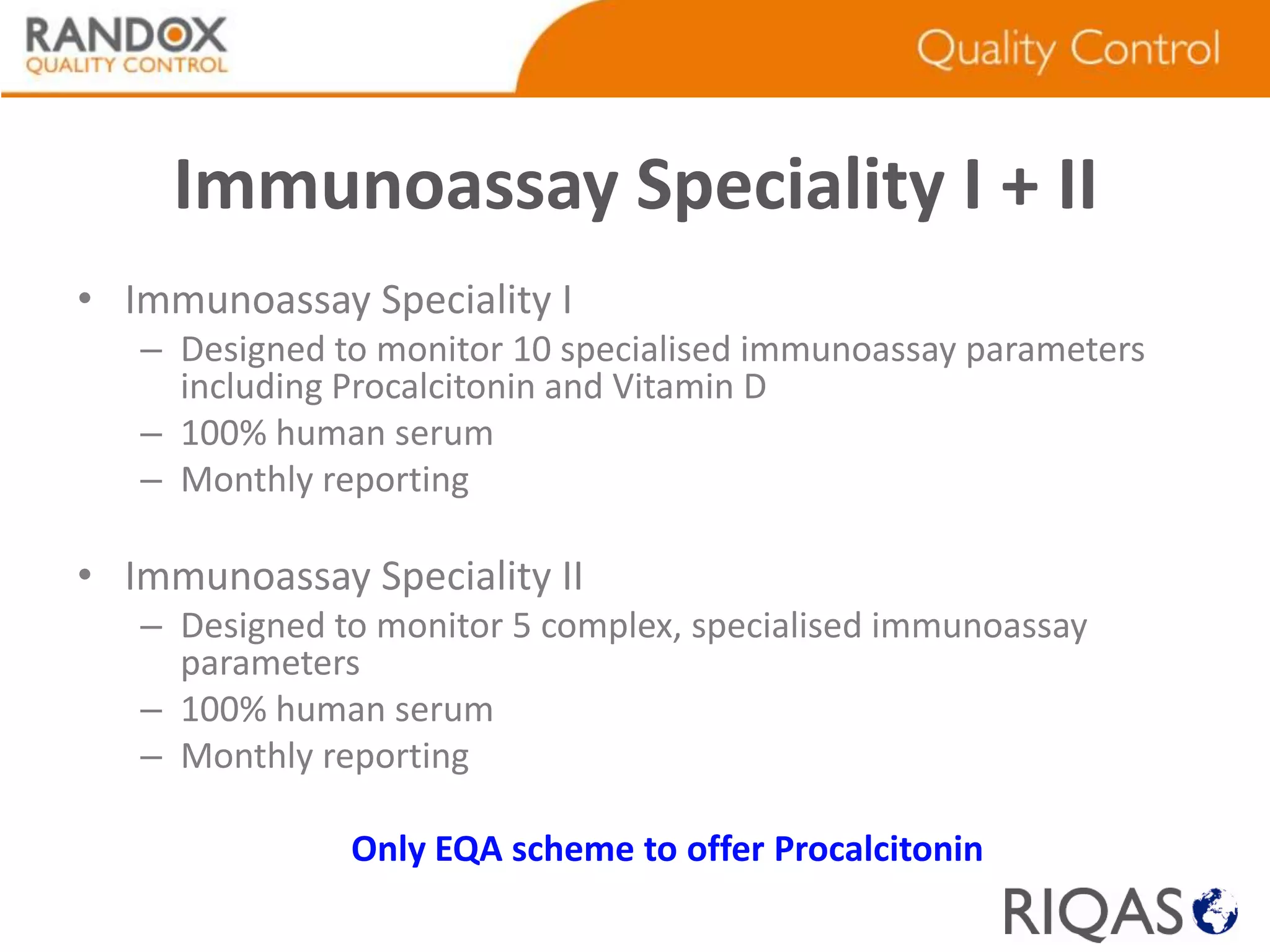 RIQAS External Quality Assessment for Medical Laboratories | PPTX