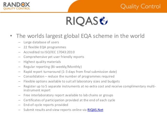 RIQAS External Quality Assessment for Medical Laboratories