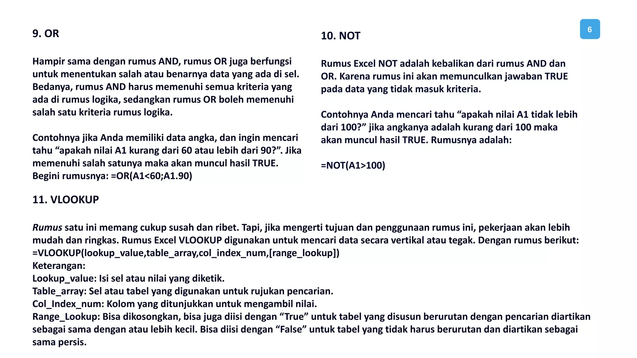 Rumus formuka dan fungsi Excel | PPTX