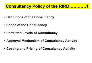 RIRD Research Consultancy Services | PPT