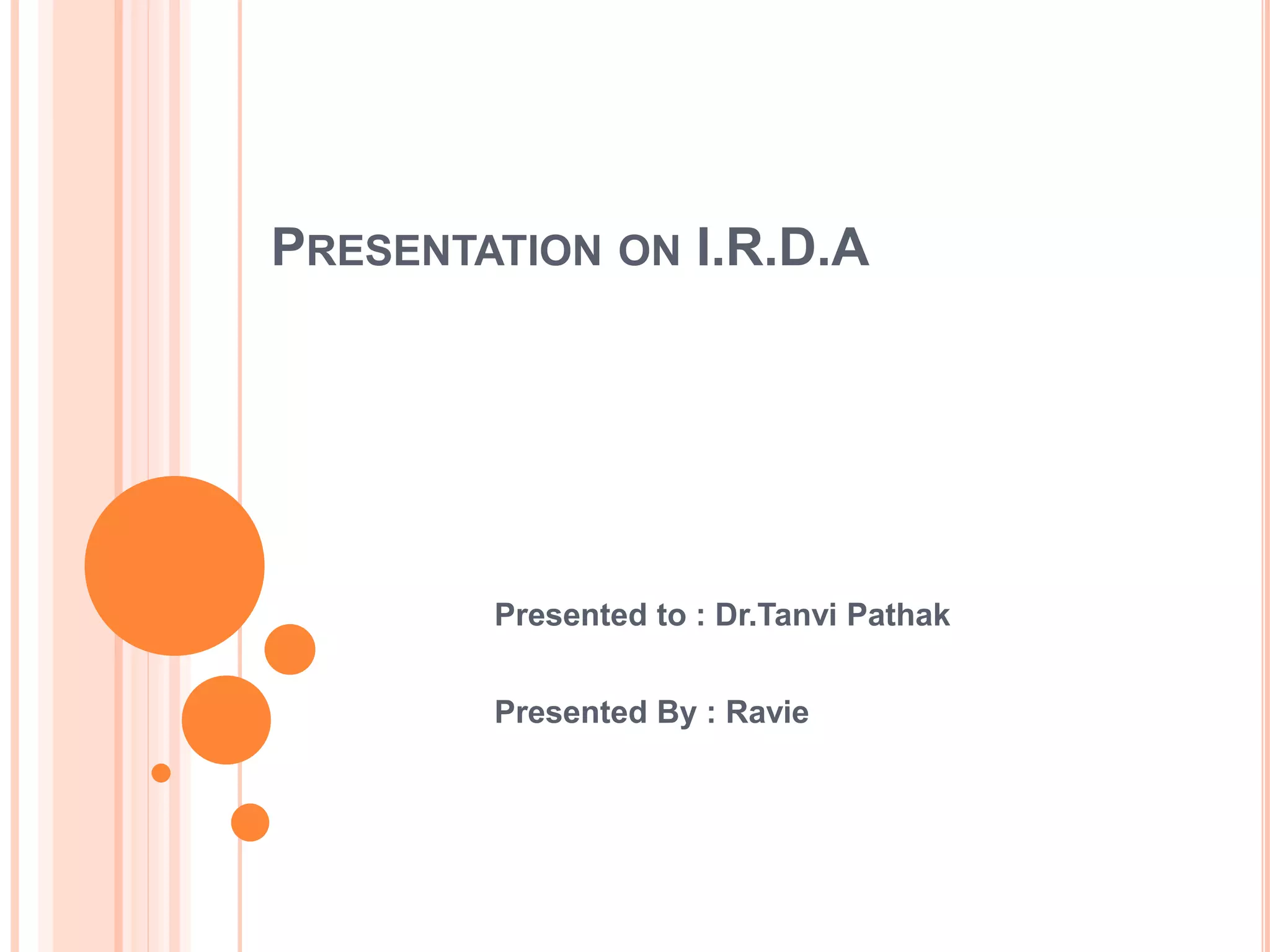 R irda presentation | PPTX