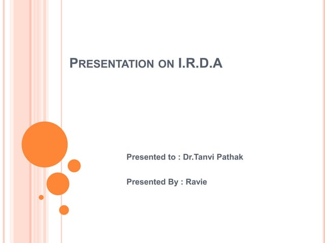 R irda presentation | PPTX