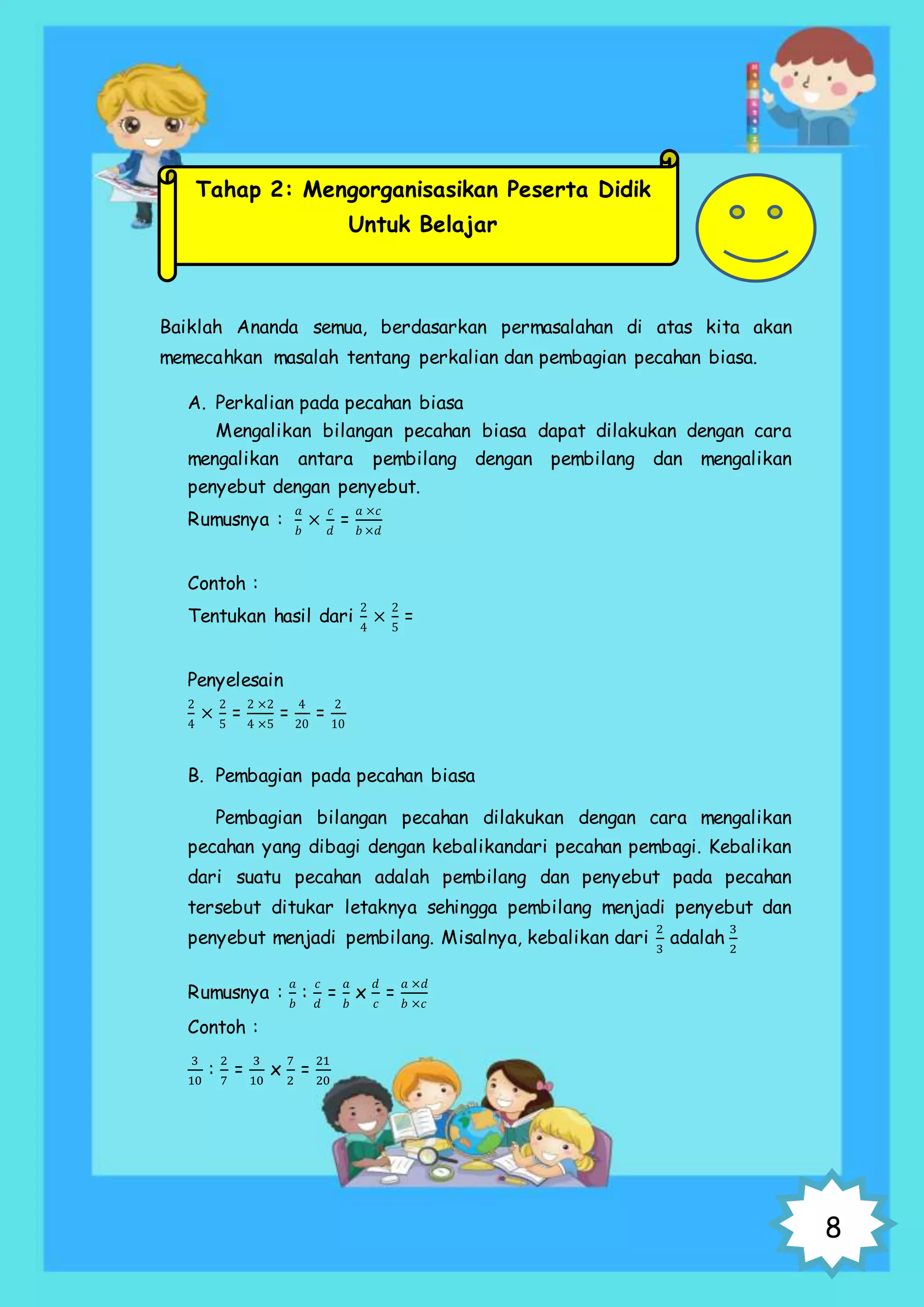 LKPD-Perkalian dan Pembagian pada Pecahan | DOCX