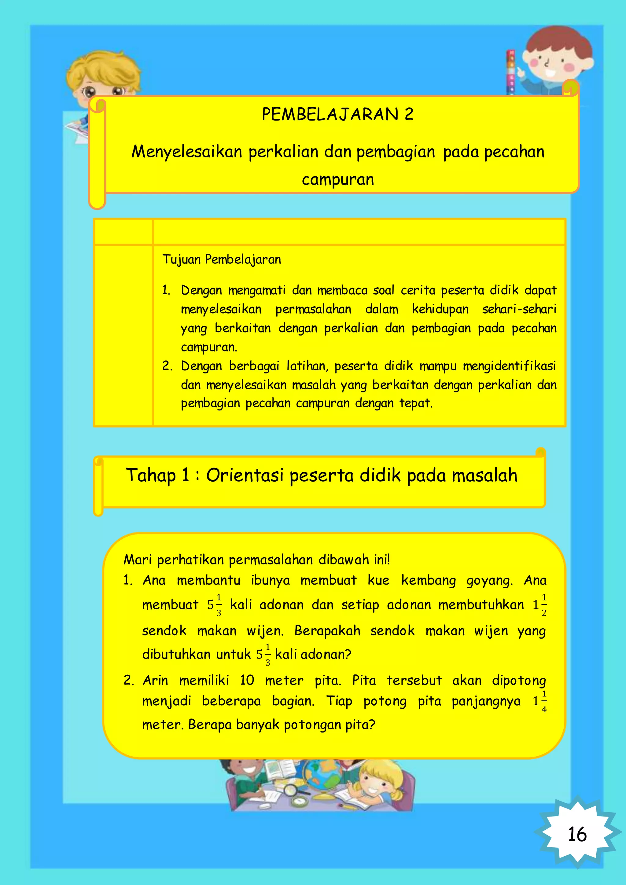 LKPD-Perkalian dan Pembagian pada Pecahan | DOCX