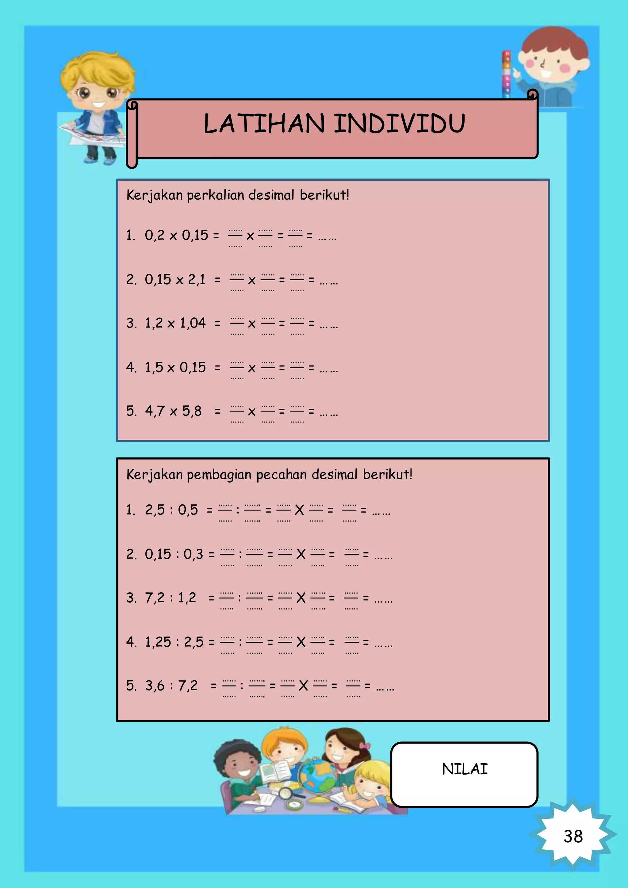 LKPD-Perkalian dan Pembagian pada Pecahan | DOCX